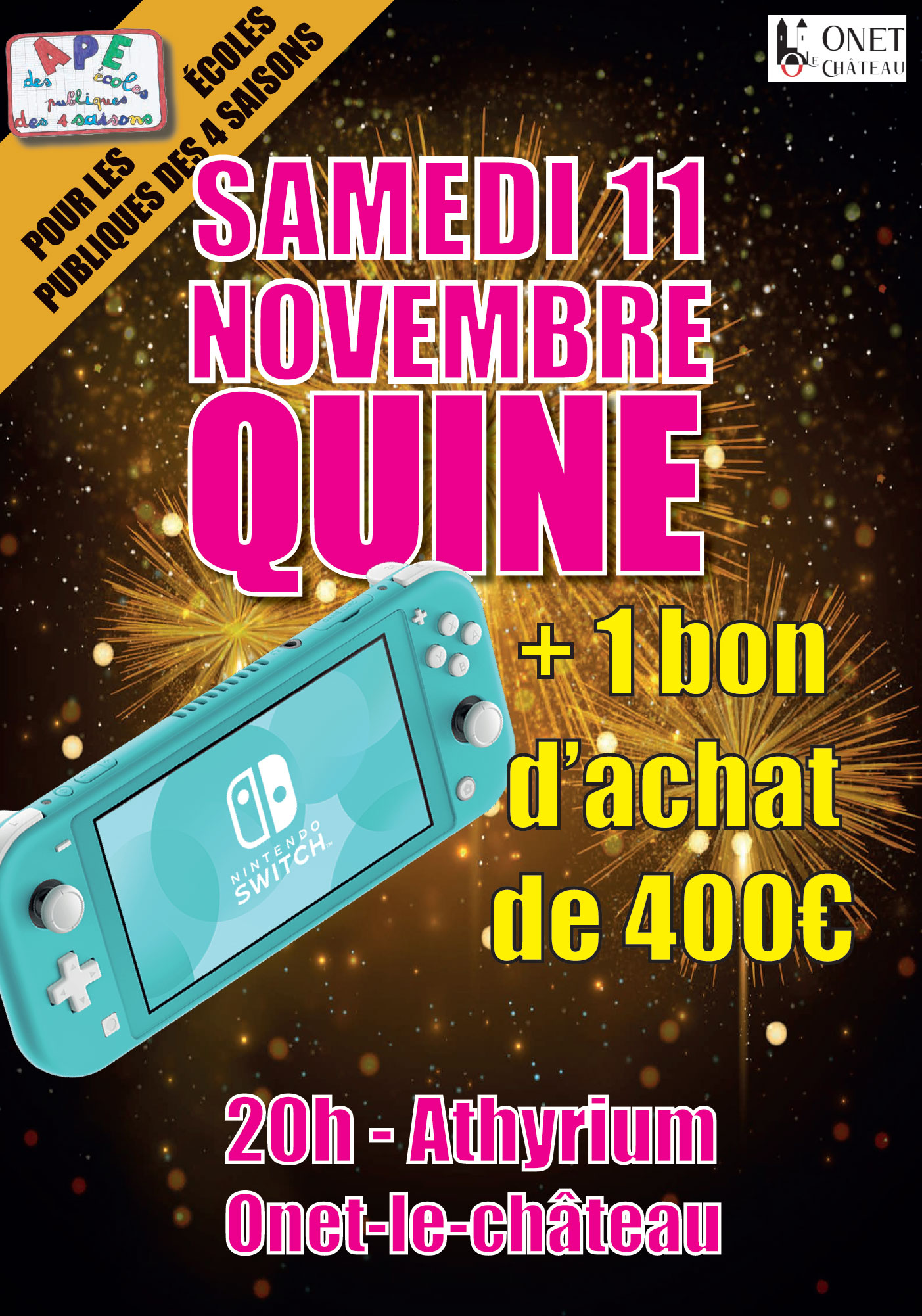 Quine de l’APE des Quatre-Saisons - Onet-le-chateau