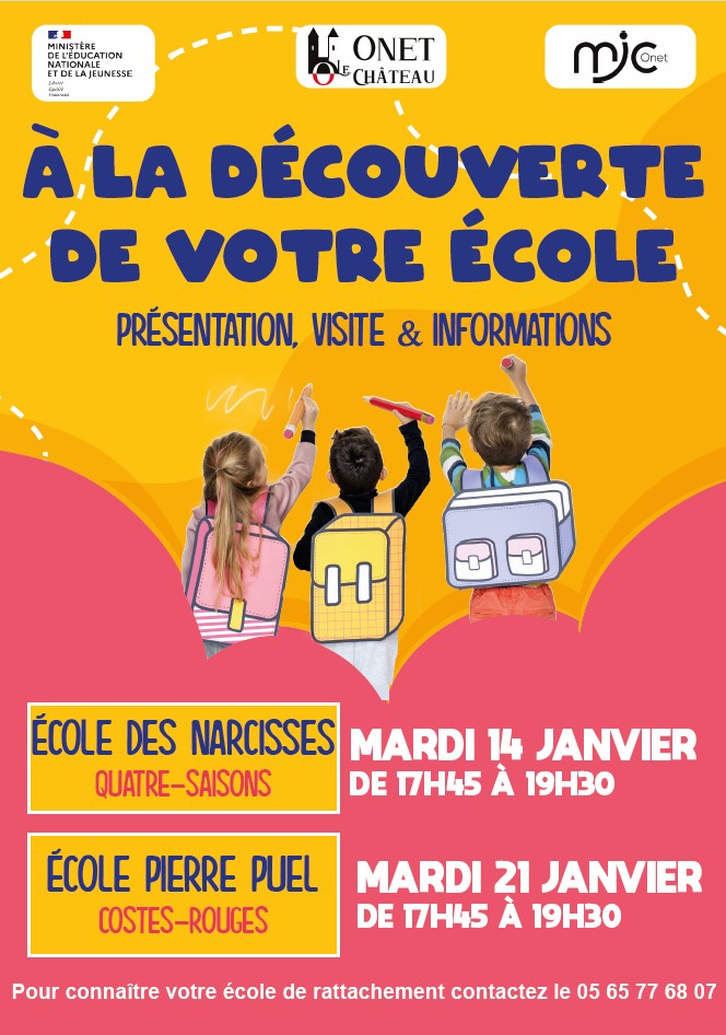 À la découverte de votre école - Onet-le-chateau